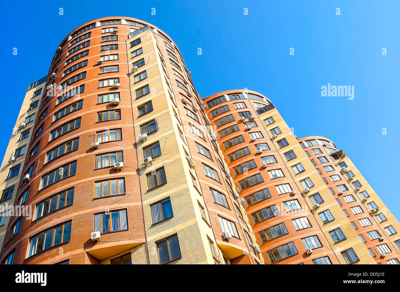 Multi-storey building construction on a background of blue sky Stock ...