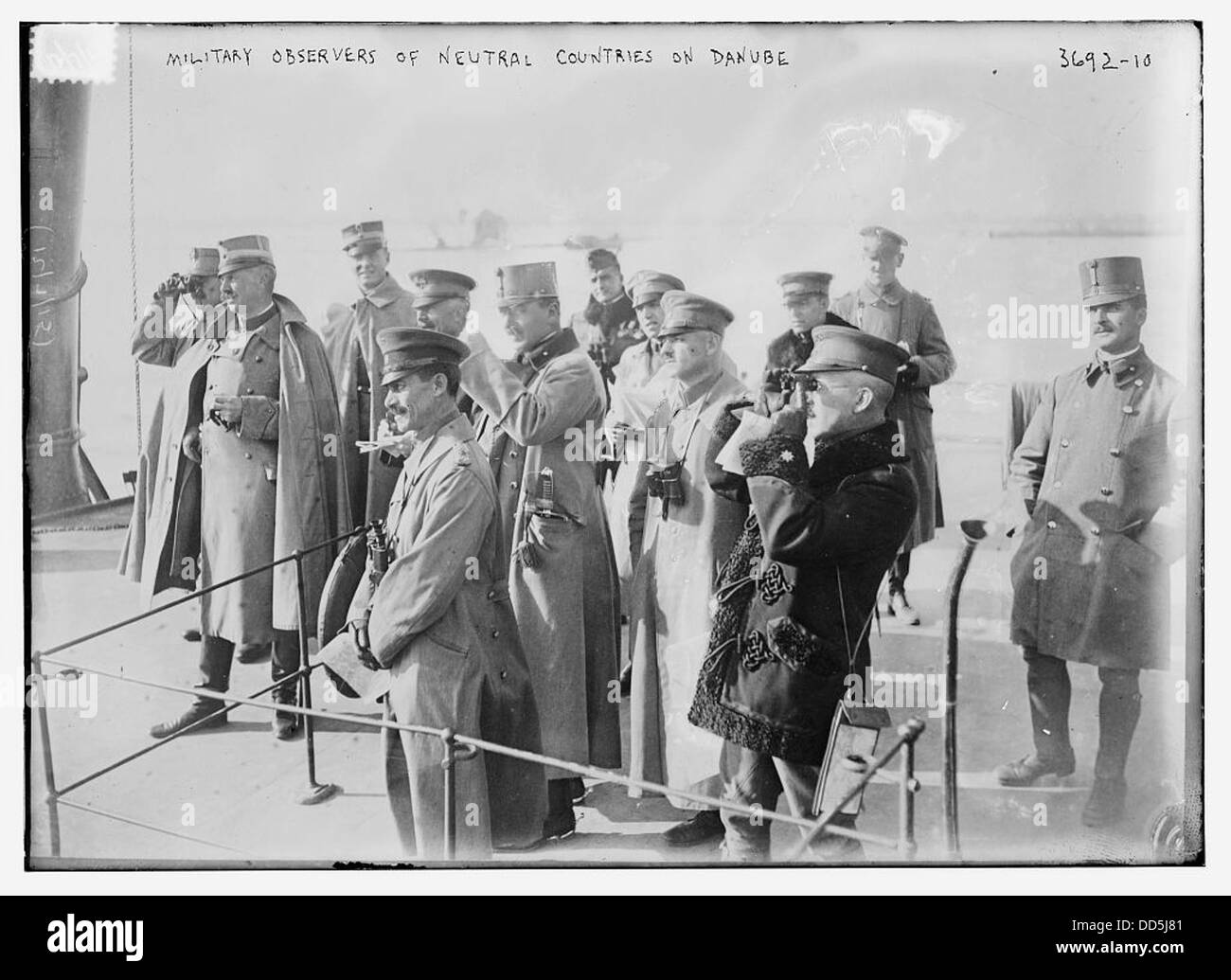 Military Observers of Neutral Countries on Danube (LOC Stock Photo - Alamy