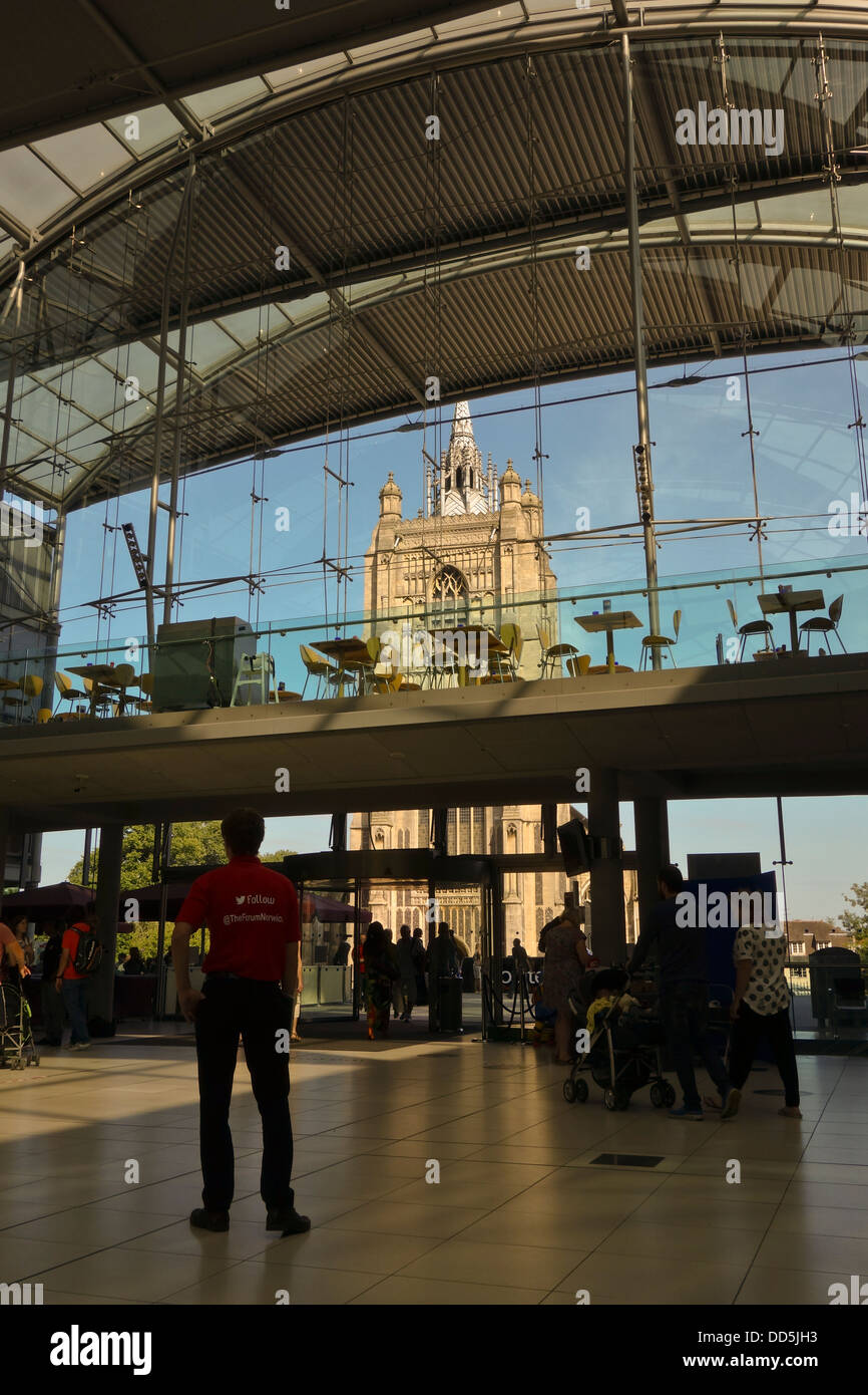 Church reflected in glass building hi-res stock photography and images ...