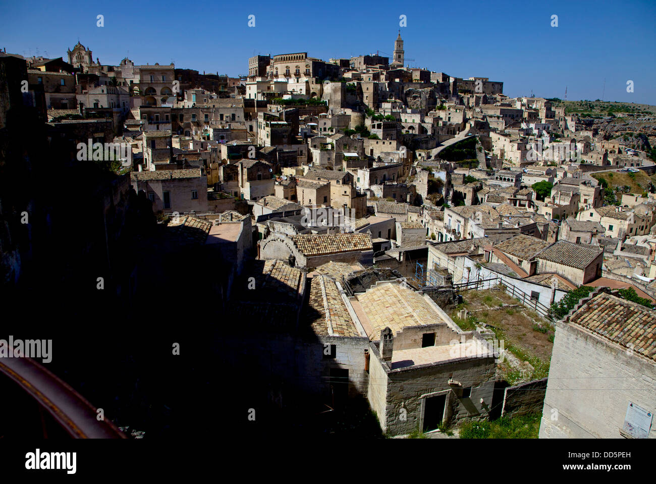 View of Matera, Basilicata, Lucania, Italy, Italia. The Sassi ...