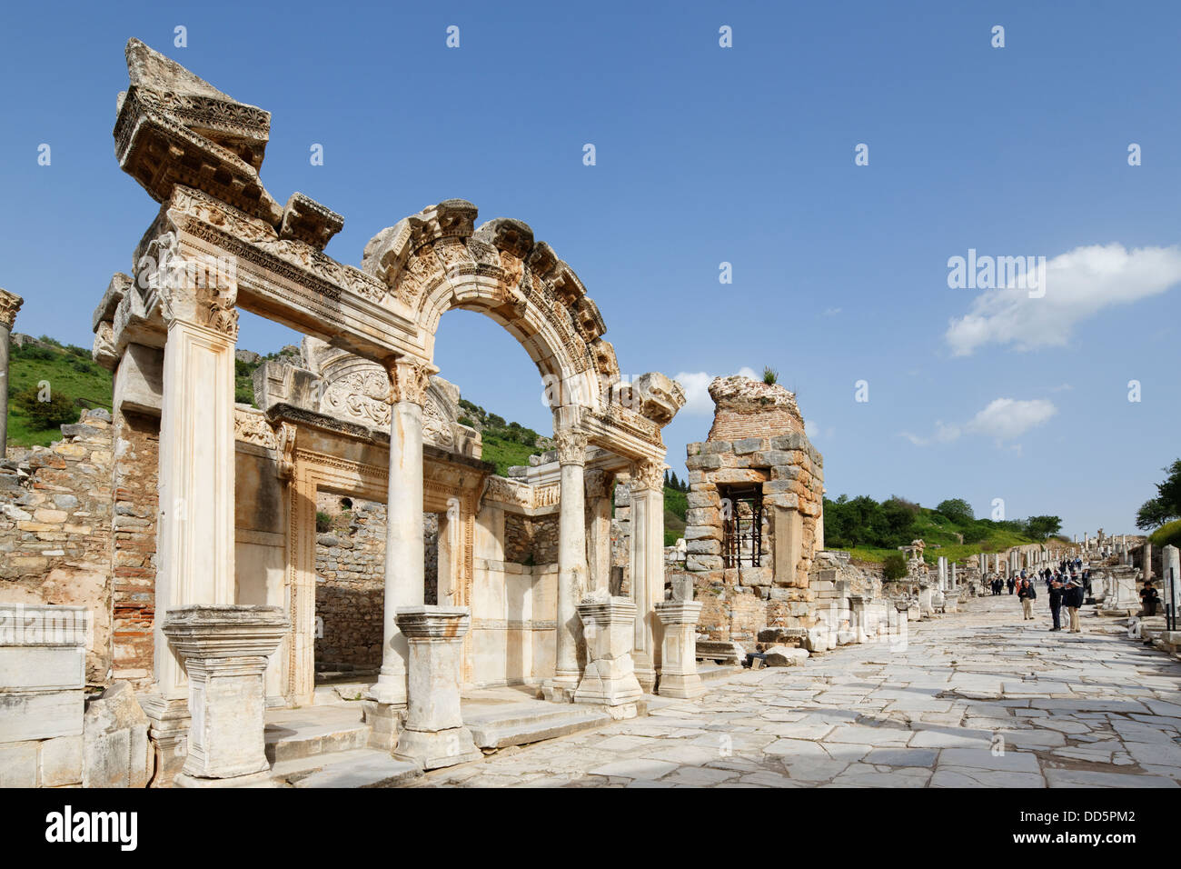 Turkey, Temple of Hadrian and Curetes Street Stock Photo - Alamy