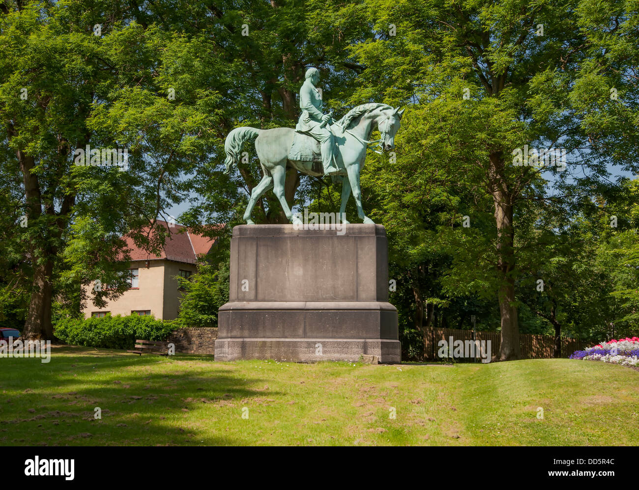 statue to prince albert with his horse nimrod Stock Photo - Alamy