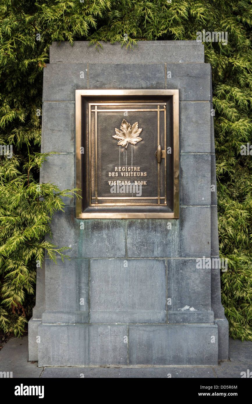 WW1 locker with visitors' book and register at Canadian First World War ...