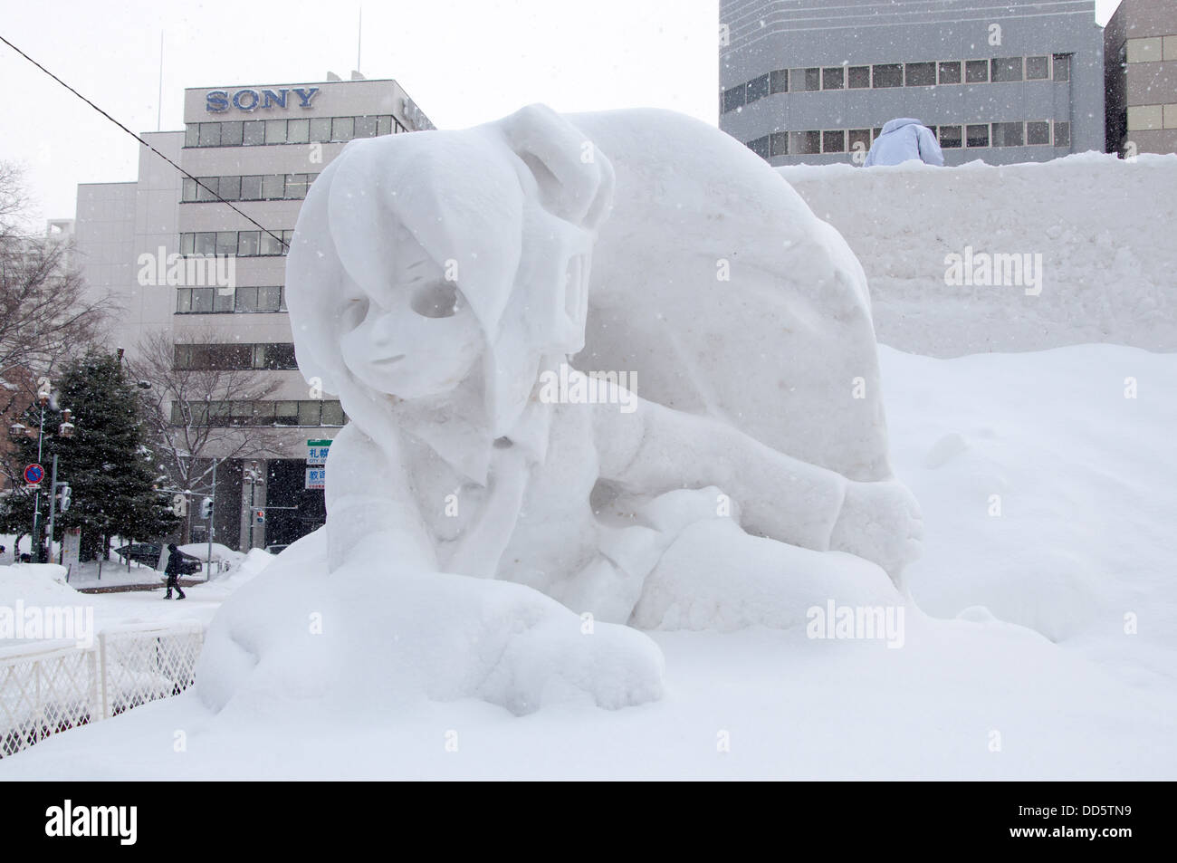 Hatsune Miku sculpture at Sapporo Snow Festival 2013 Stock Photo - Alamy