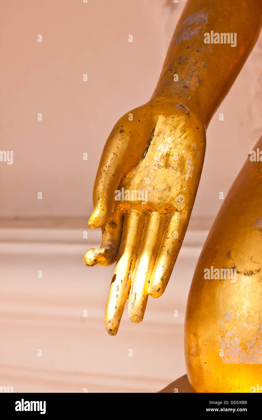 hand of buddha statue in thailand Stock Photo - Alamy