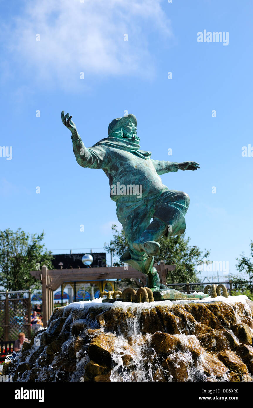 Jolly Fisherman Statue and Fountain.Skegness,Lincolnshire Stock Photo ...