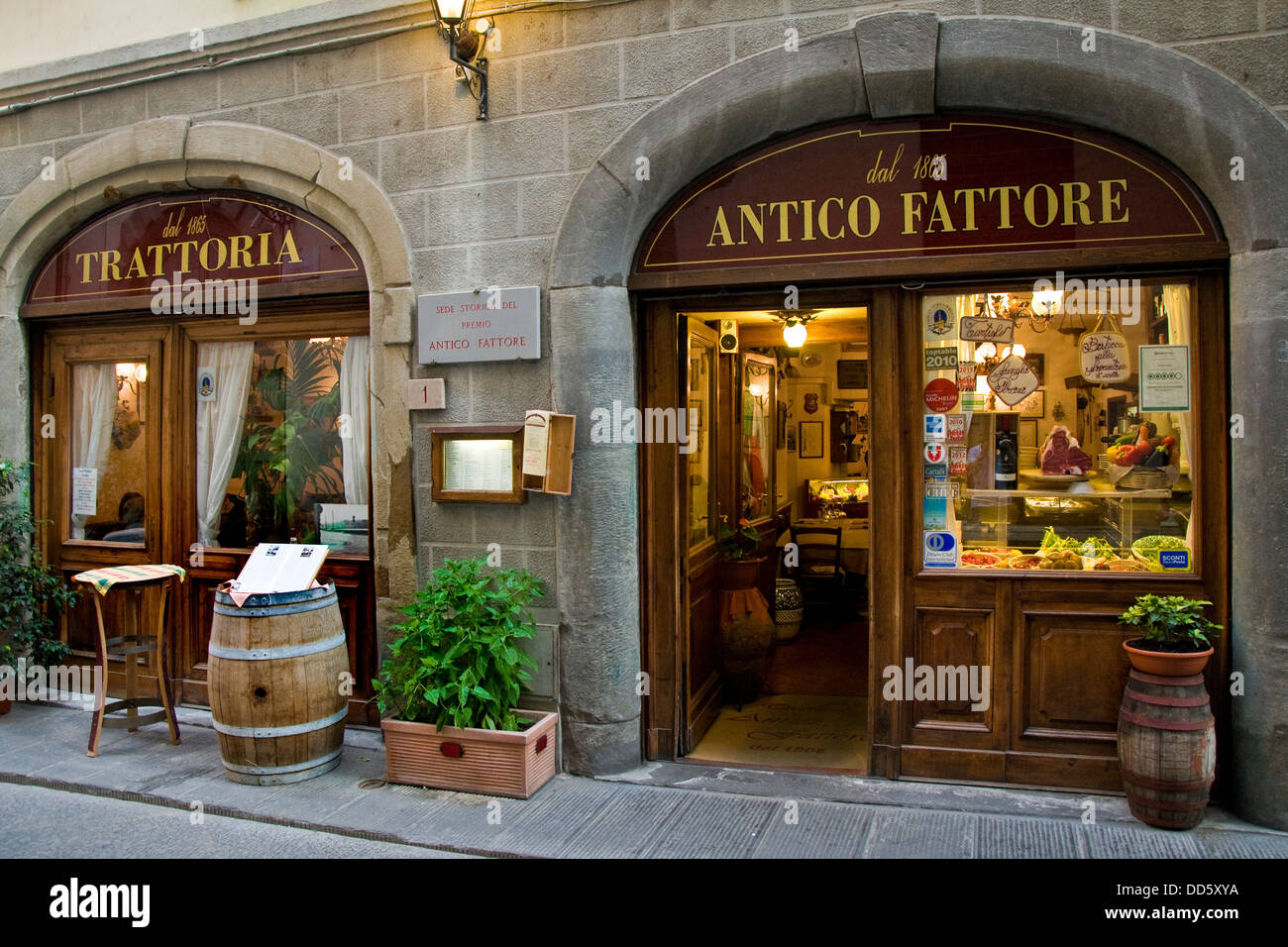 Italy, Tuscany, Florence, Trattoria Antico Fattore Stock Photo - Alamy