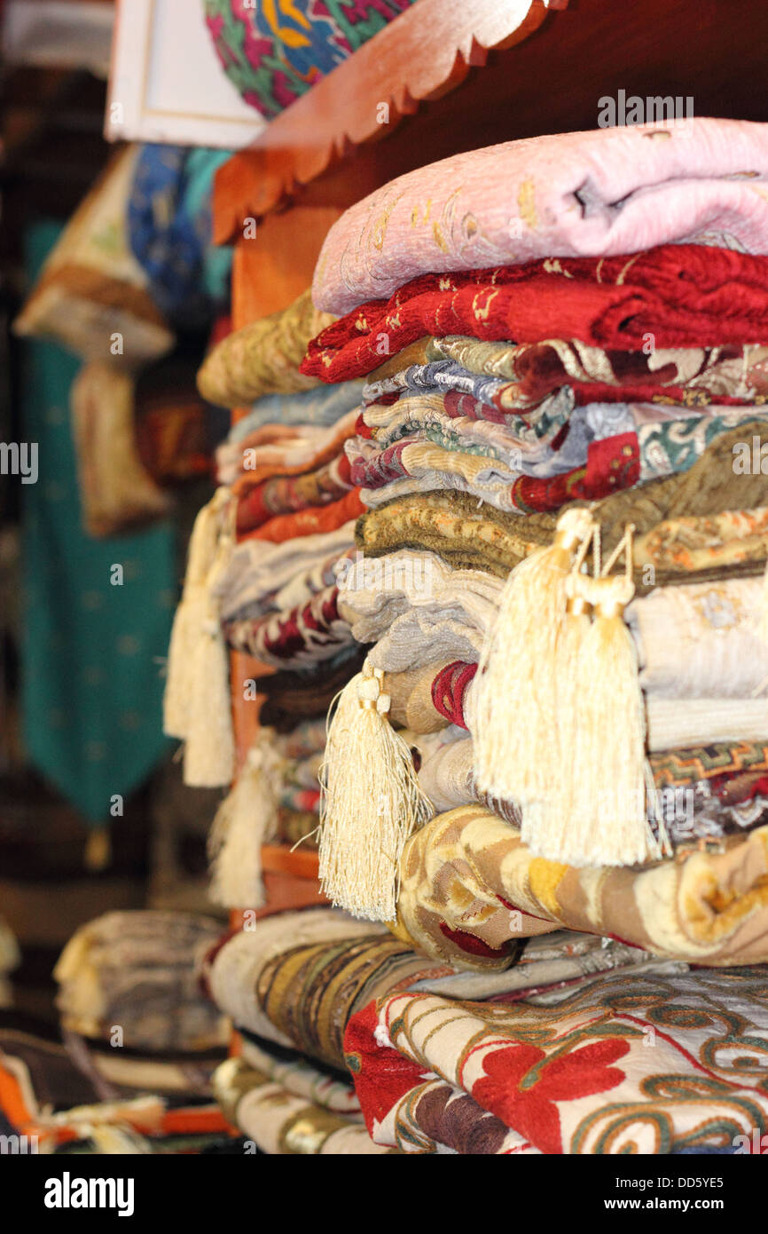 colorful fabrics and textiles Stock Photo - Alamy