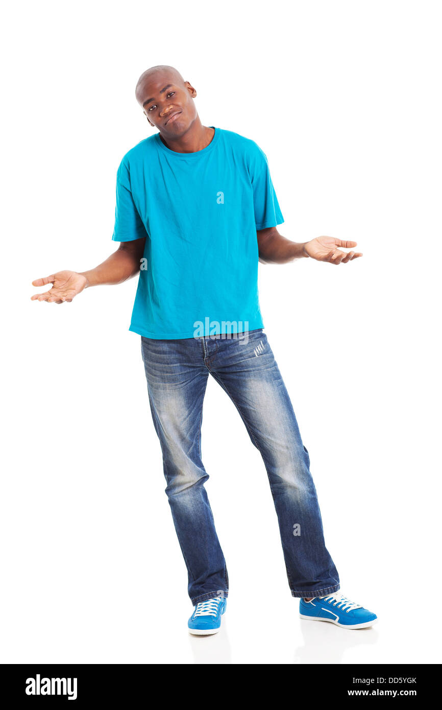 careless African American man isolated on white background Stock Photo ...