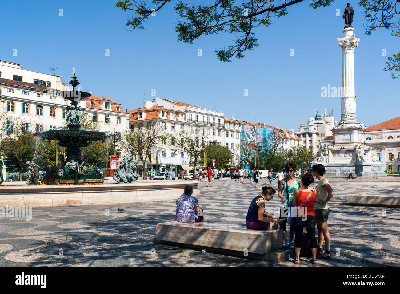 Pedro IV Square, Lisbon, Portugal, Europe Stock Photo - Alamy