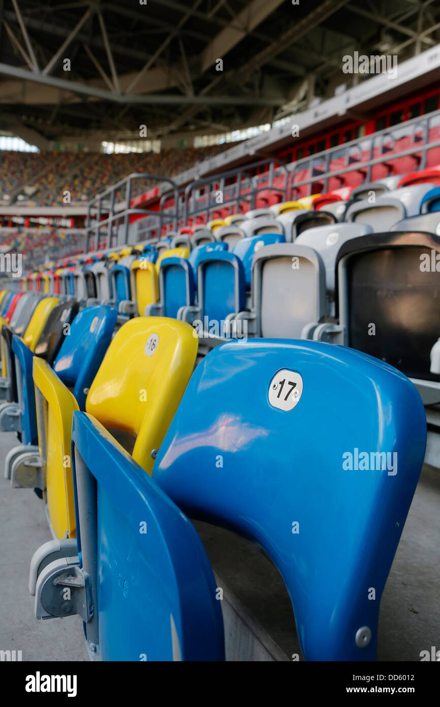 Germany, Dusseldorf, Soccer stadium seats Stock Photo - Alamy