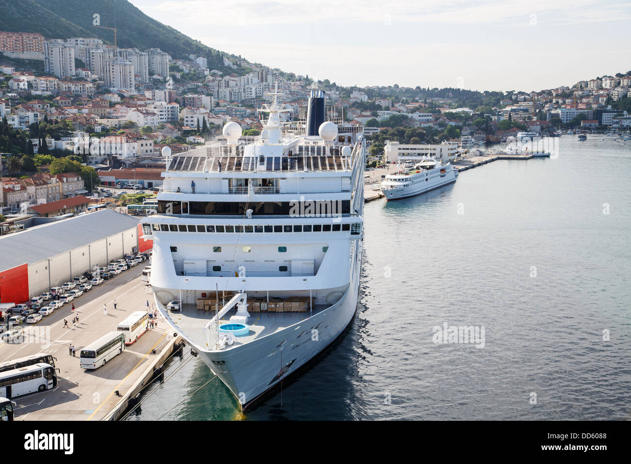 Luxury cruise ships at harbor in Dubrovnik, Croatia Stock Photo - Alamy