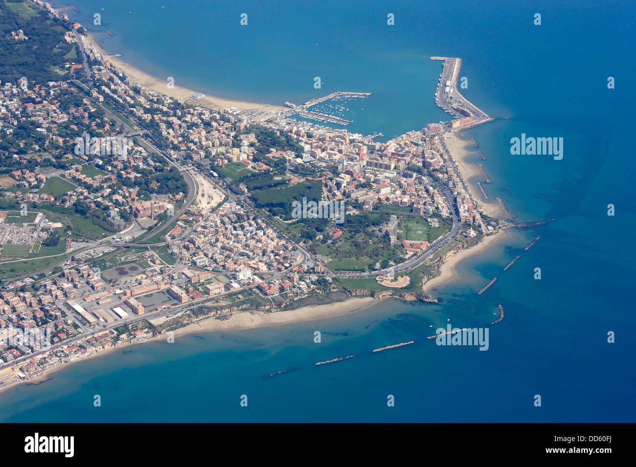Italy, Rome, Aerial view of Anzio Stock Photo - Alamy