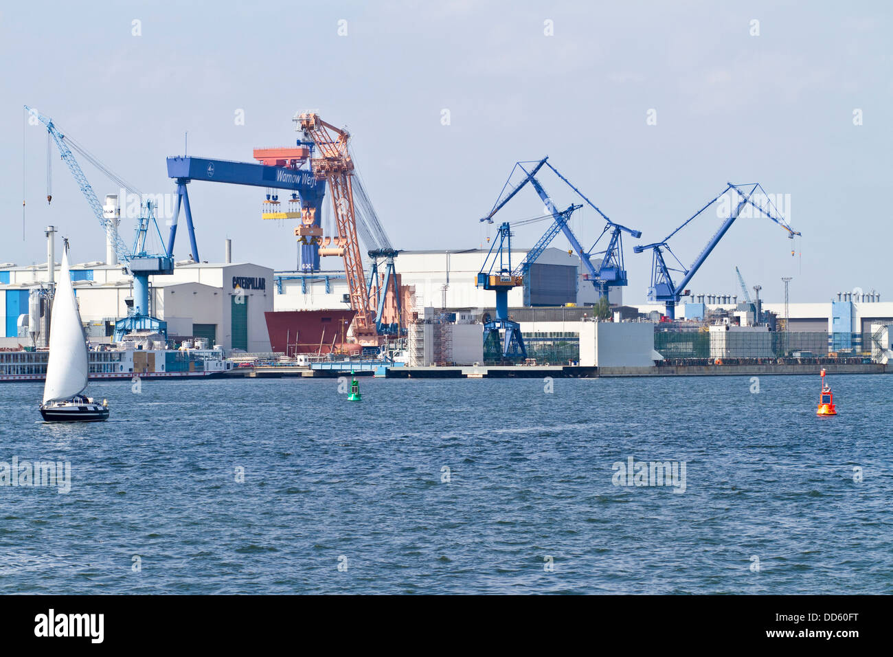 Germany, Rostock, View of shipyard Stock Photo - Alamy