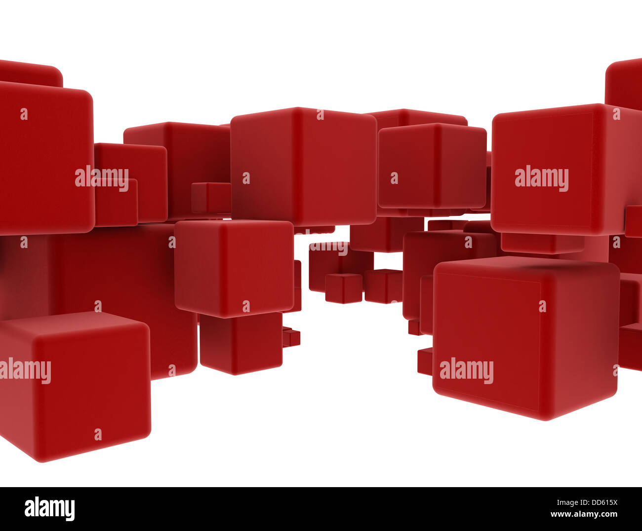 Red 3d cubes Stock Photo - Alamy