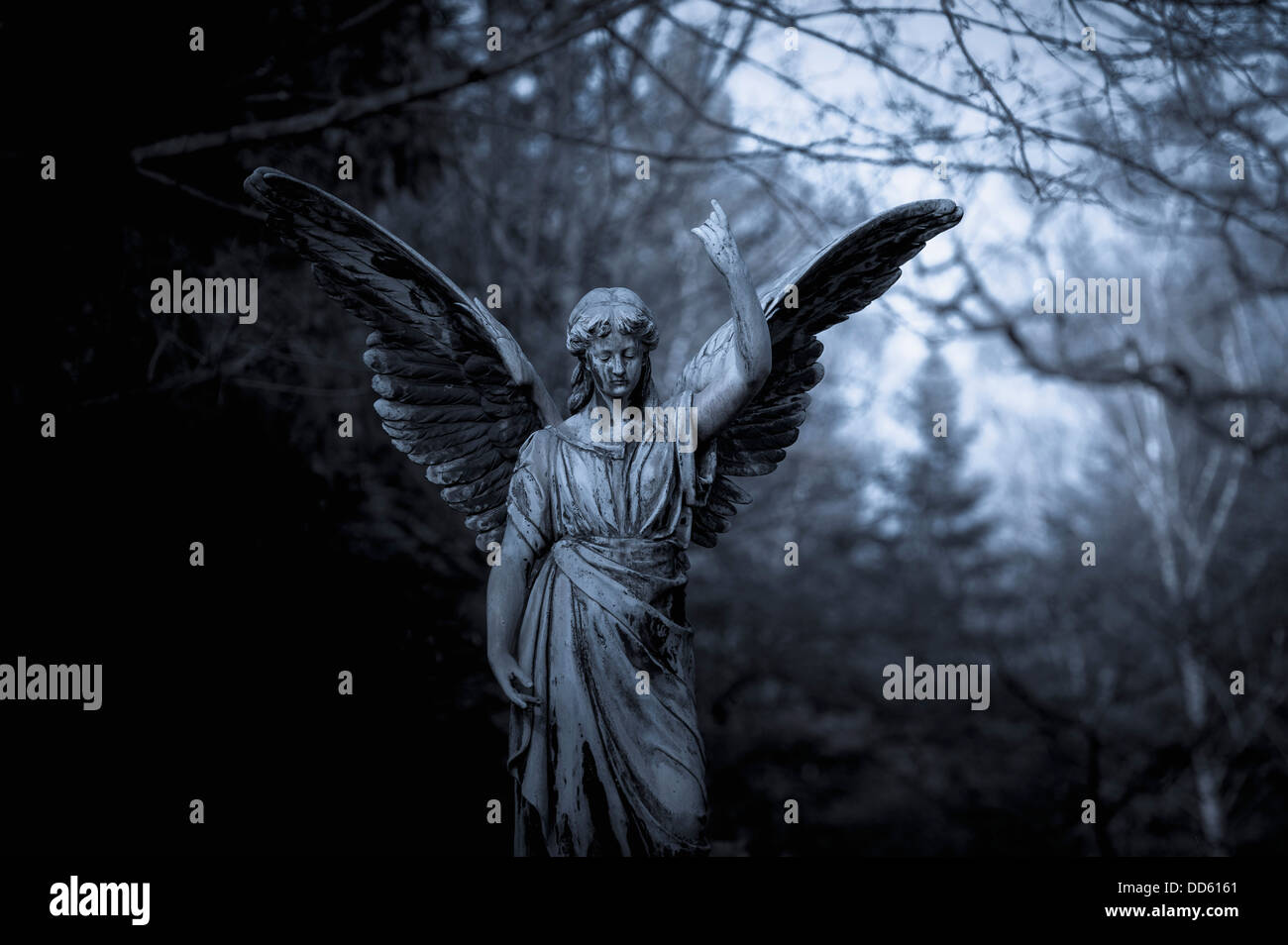 Germany, Cologne, Statue of angel at Melatenfriedhof Stock Photo - Alamy