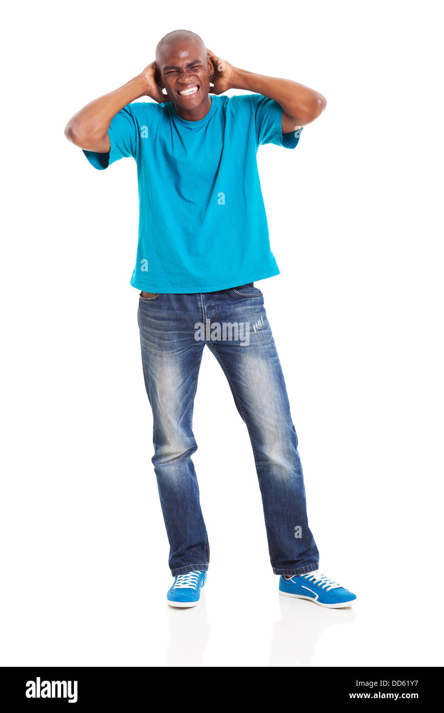 Upset emotional african american Cut Out Stock Images & Pictures - Alamy