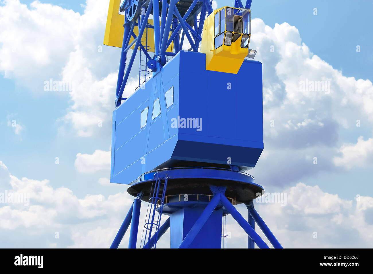 Port crane cabin close-up Stock Photo - Alamy