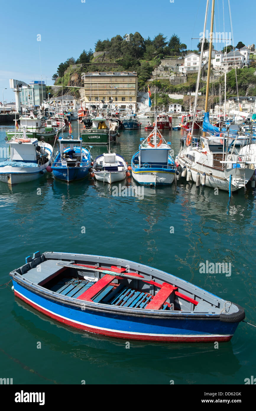 Spain, View of Port of Luarca Stock Photo - Alamy