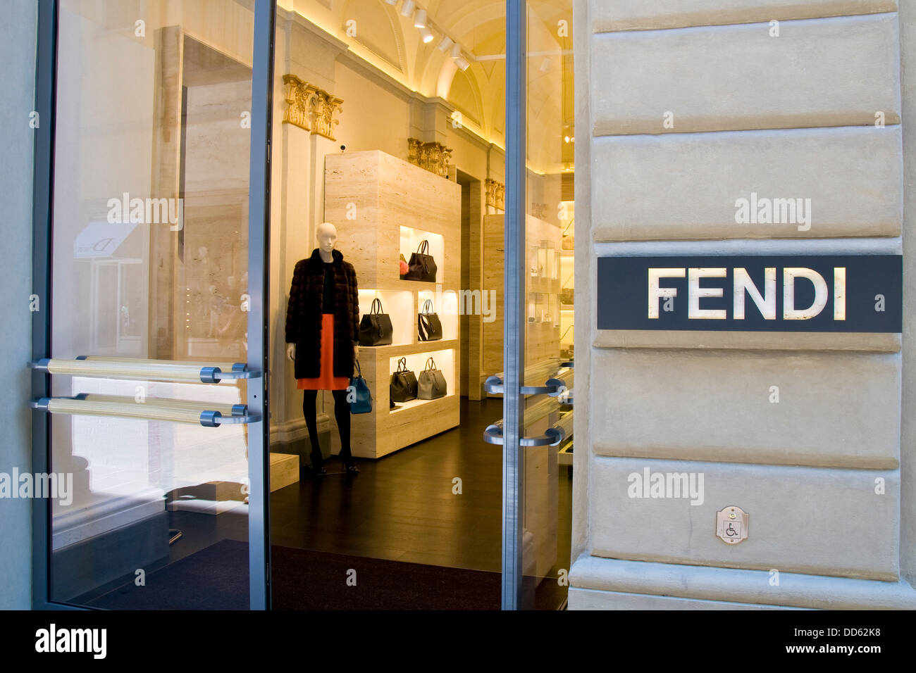 Italy, Tuscany, Florence, Via dei Tornabuoni, Fendi shop Stock Photo ...