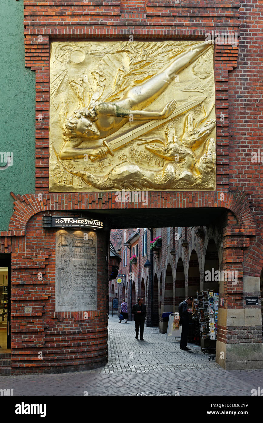 Germany, Bremen, Entrance to Bottcherstrasse Stock Photo - Alamy