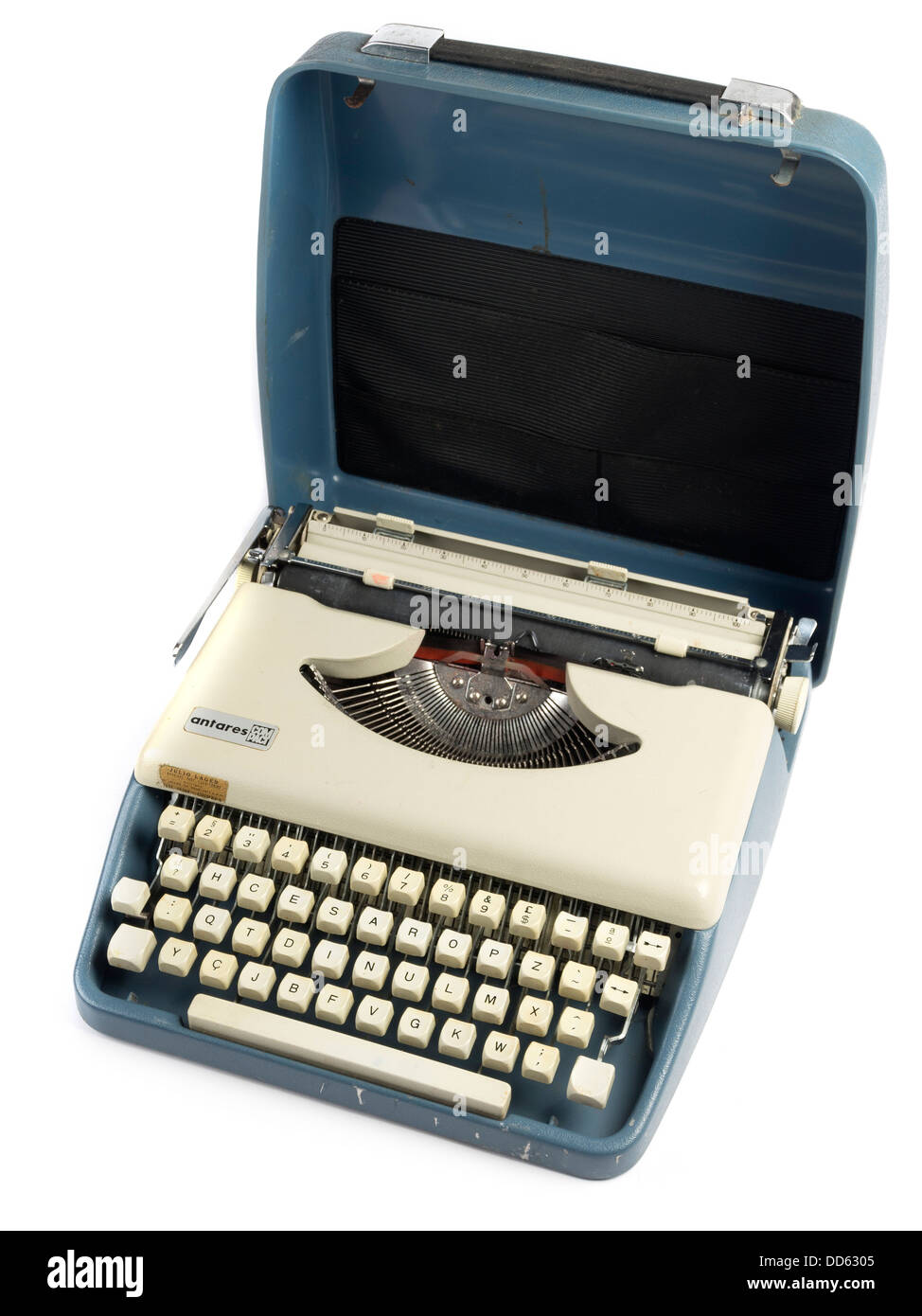 Typewriter cut out isolated on white background Stock Photo - Alamy
