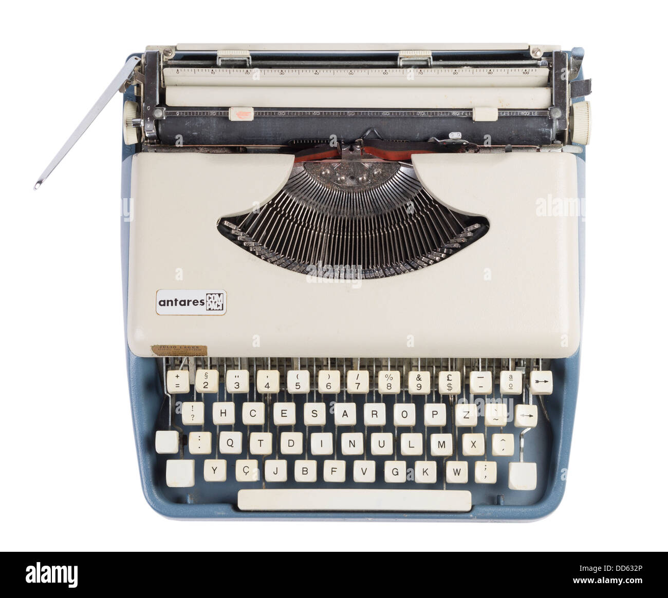 Typewriter cut out isolated on white background Stock Photo - Alamy