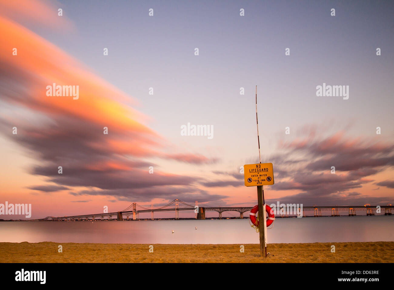 Sunset chesapeake bay water bridge hi-res stock photography and images ...