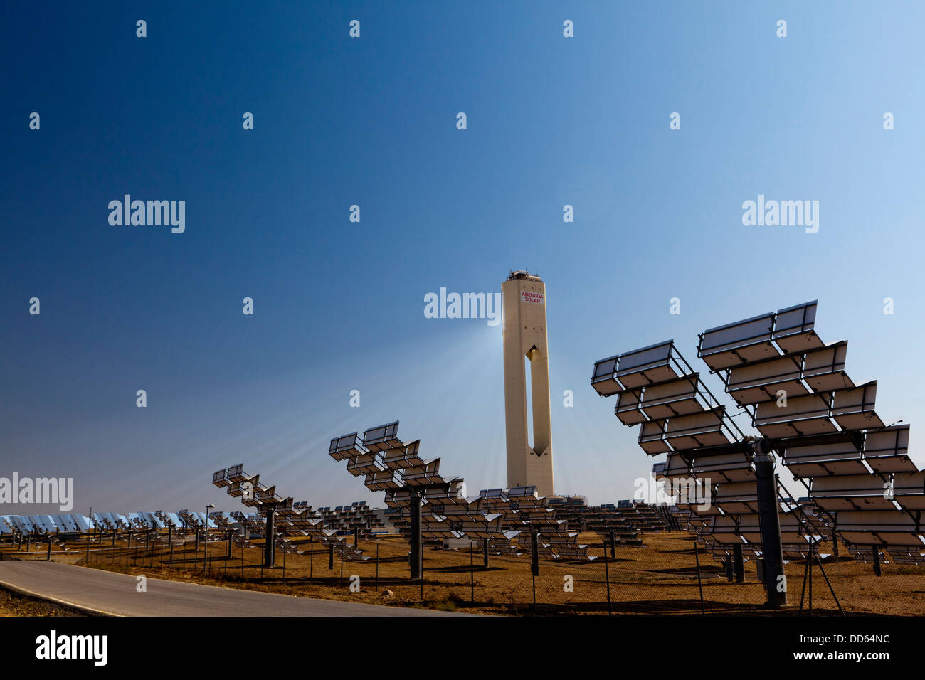 Solar thermal power plant seville spain hi-res stock photography and ...