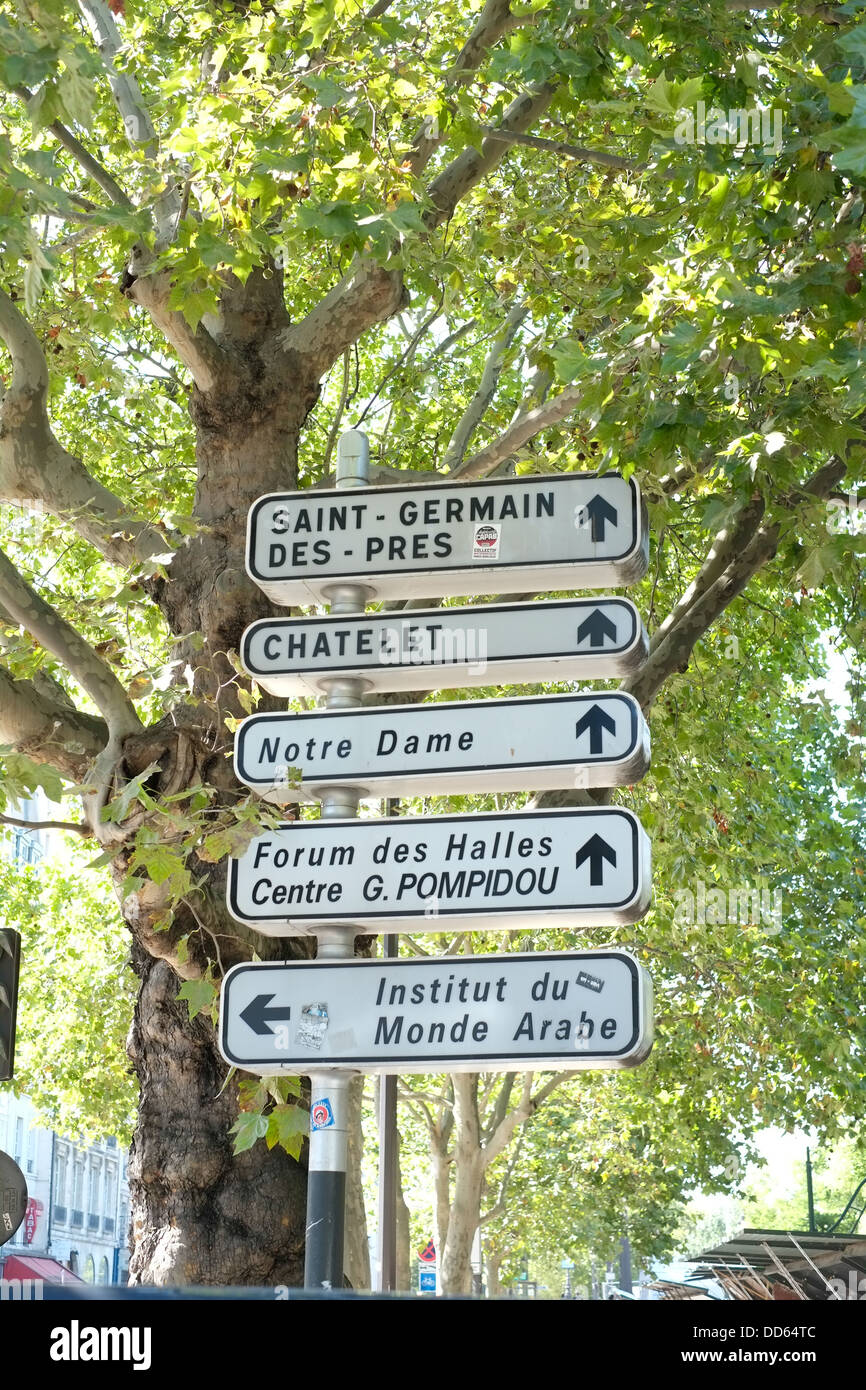 Paris landmark sign Stock Photo - Alamy