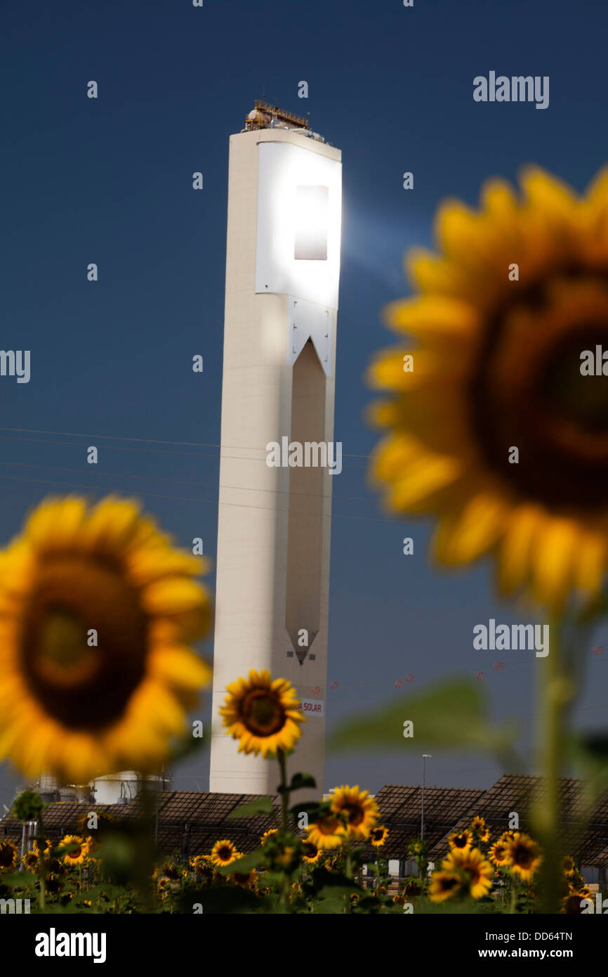 Solucar solar thermal complex near seville Spain includes the PS10 ...
