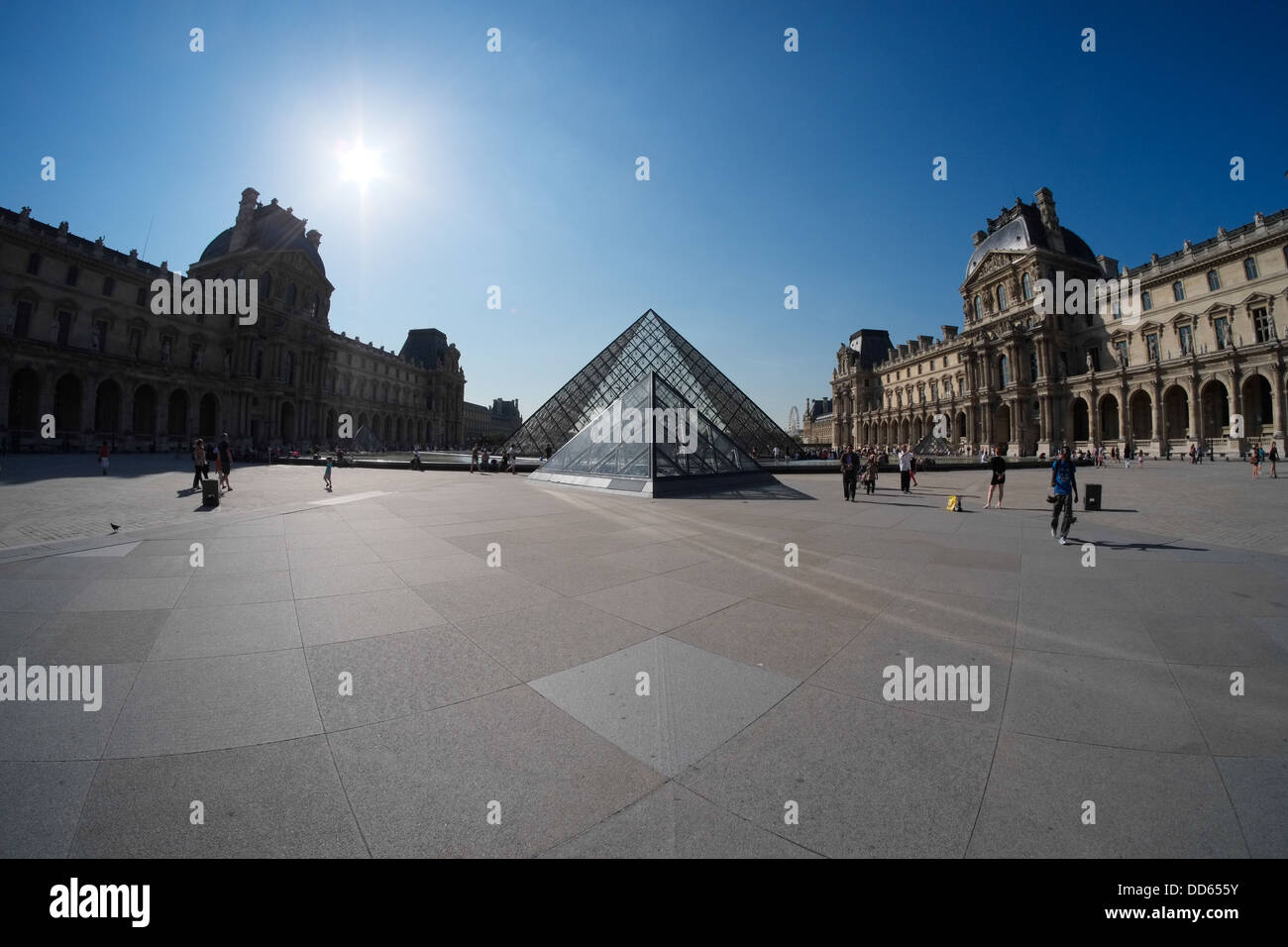 Louvre museum and the pyramid hi-res stock photography and images - Alamy