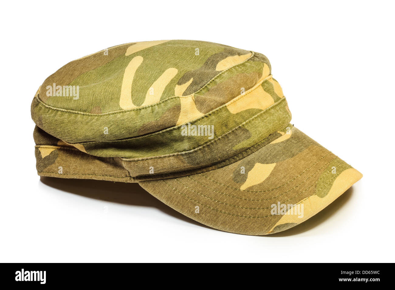 Camouflage cap isolated on white background Stock Photo - Alamy