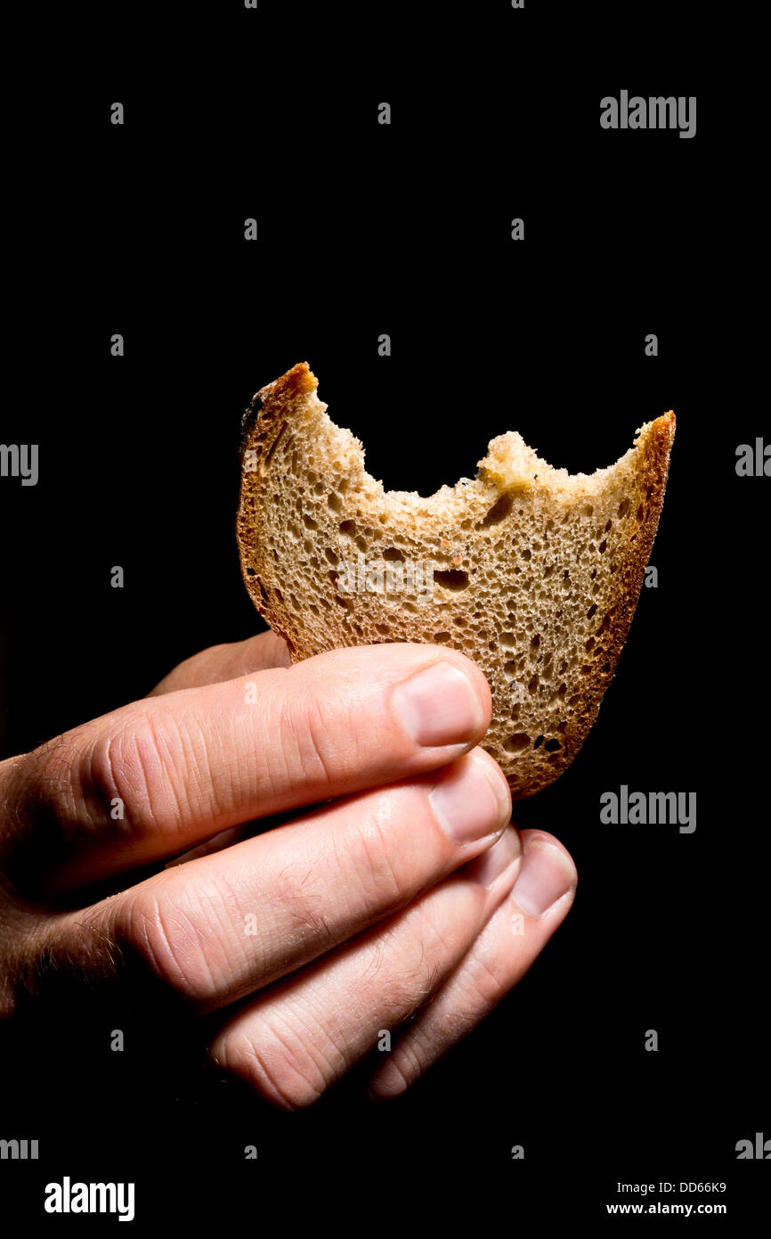 Human eating bread Cut Out Stock Images & Pictures - Alamy