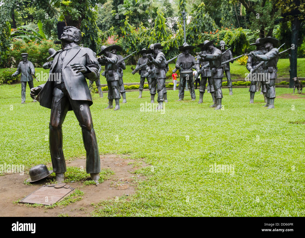 Philippines, Manila, View of Site of Rizal's Execution in Rizal Park ...