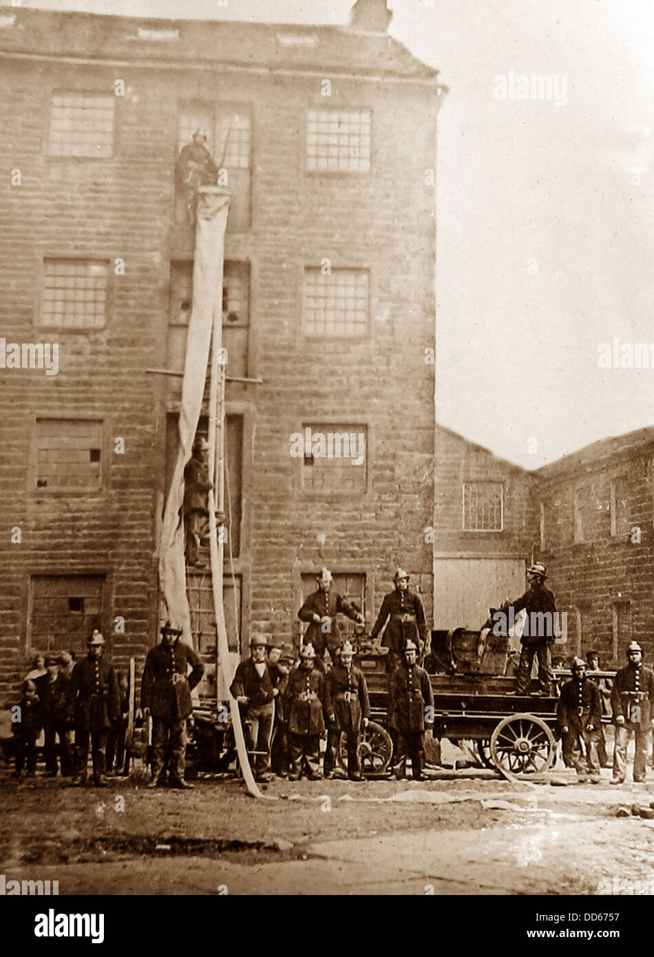 Burnley Fire Brigade early 1900s Stock Photo - Alamy