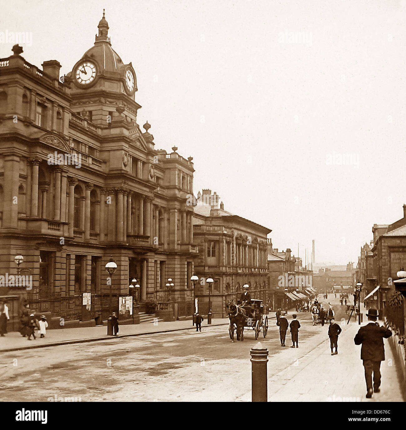 Burnley Manchester Road Victorian period Stock Photo - Alamy