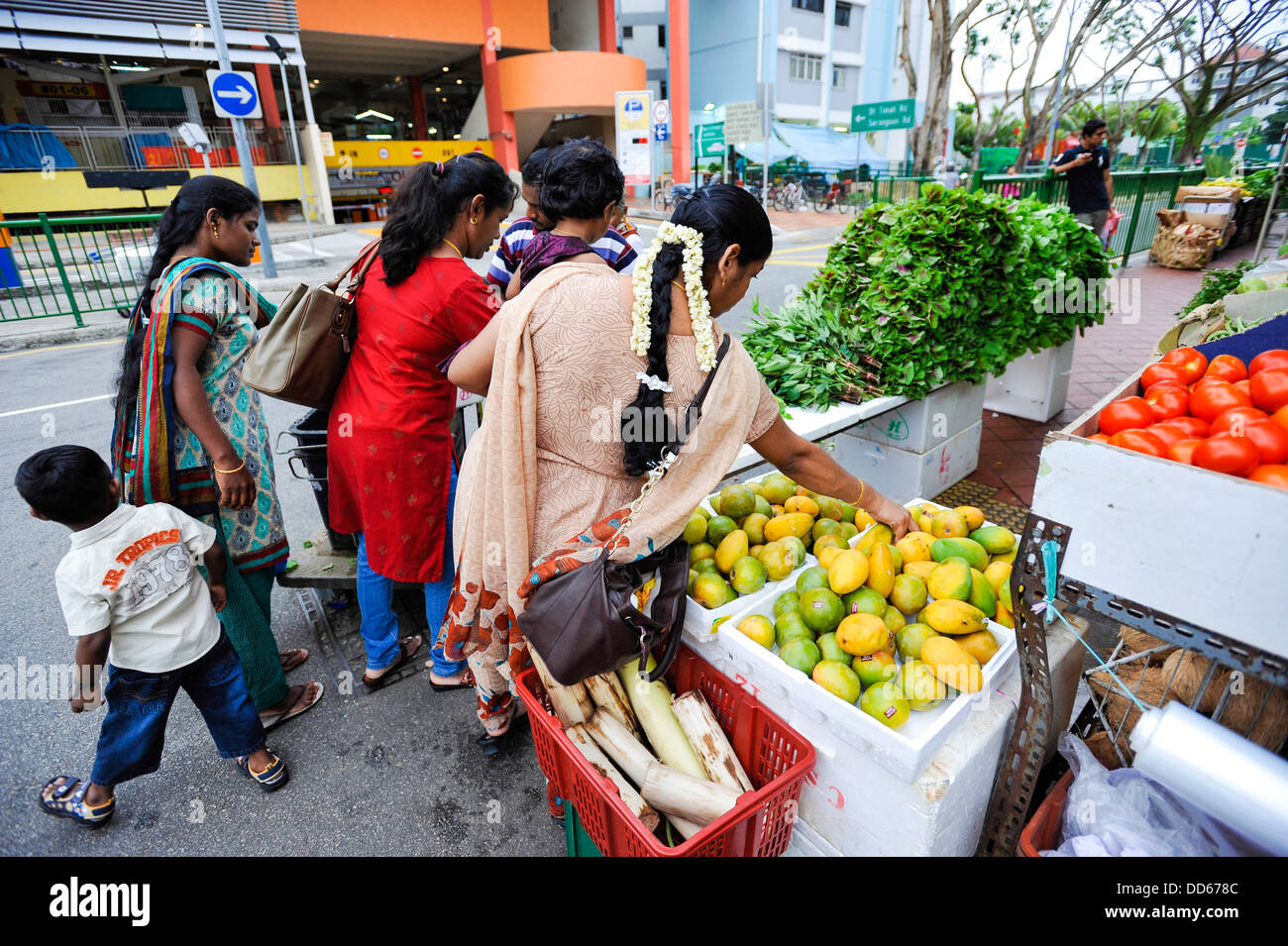 Asia Singapore Little India Market Stock Photo - Alamy