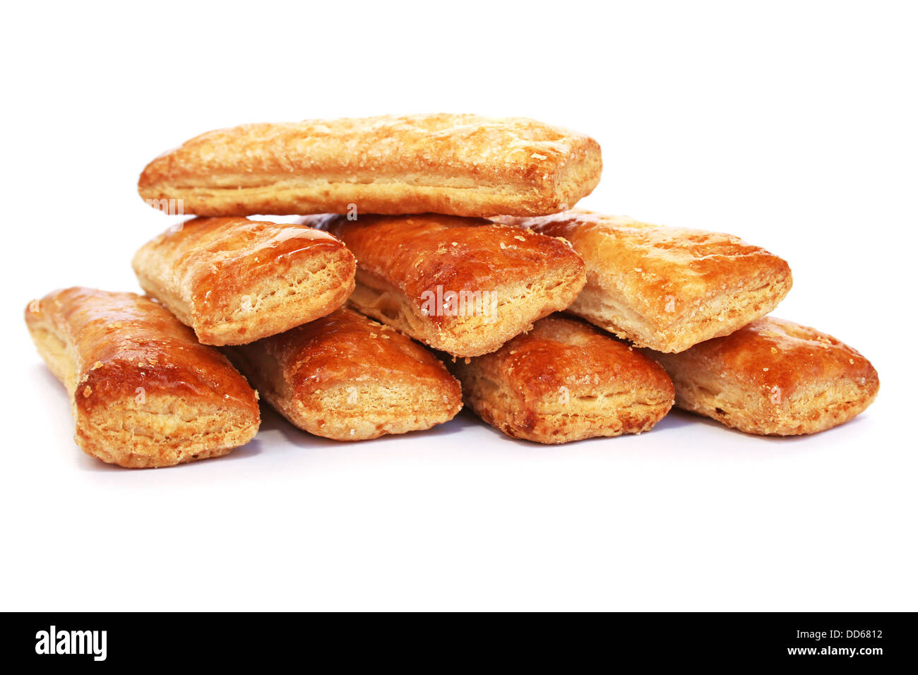 Puff pastry isolated on white background Stock Photo - Alamy