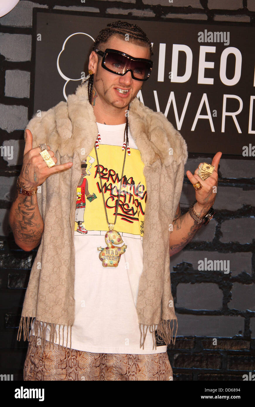 New York, New York, USA. 25th Aug, 2013. Rapper RIFF RAFF attends the ...