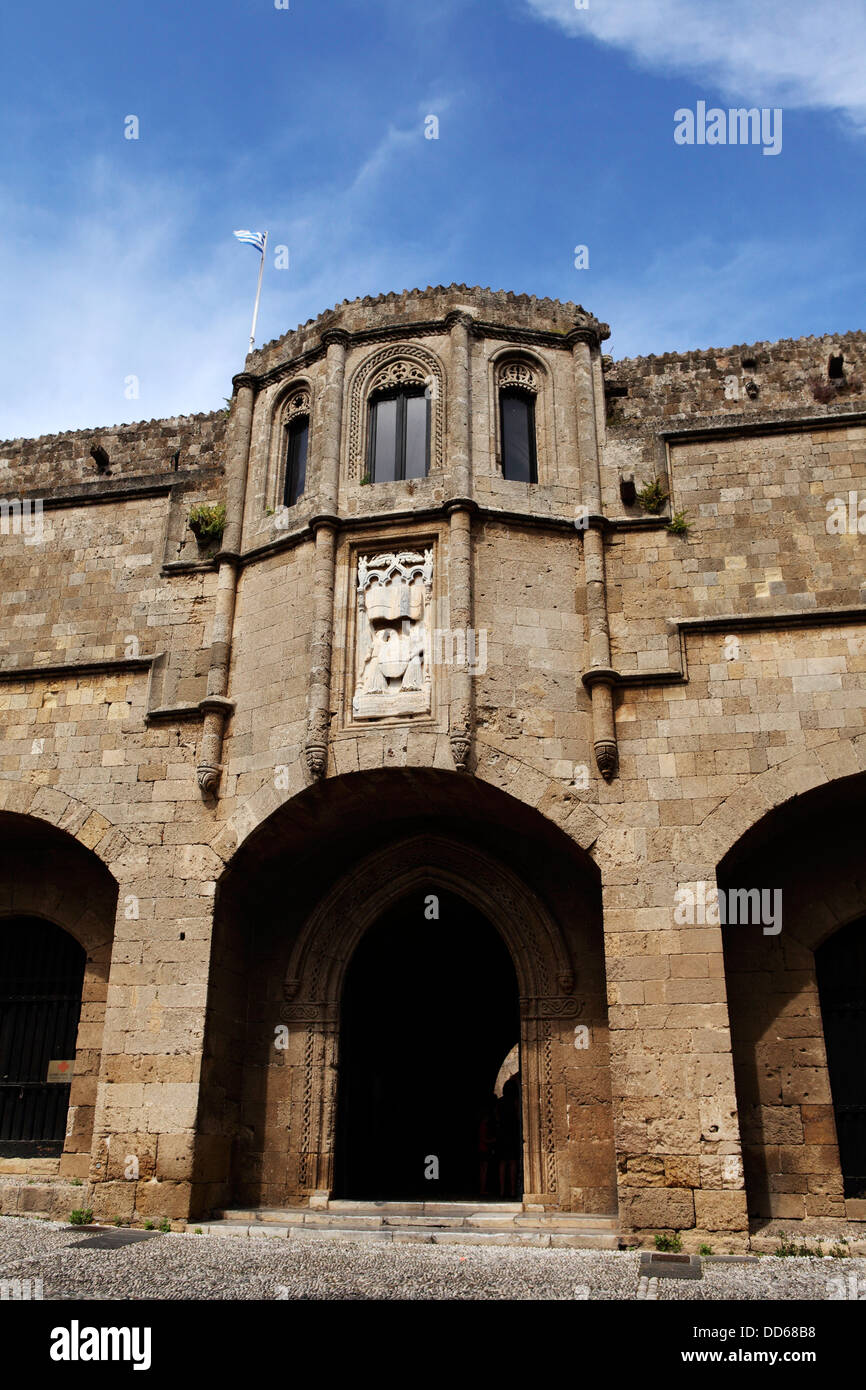 Entrance to the Archaeological Museum of Rhodes, built as the Hospital ...