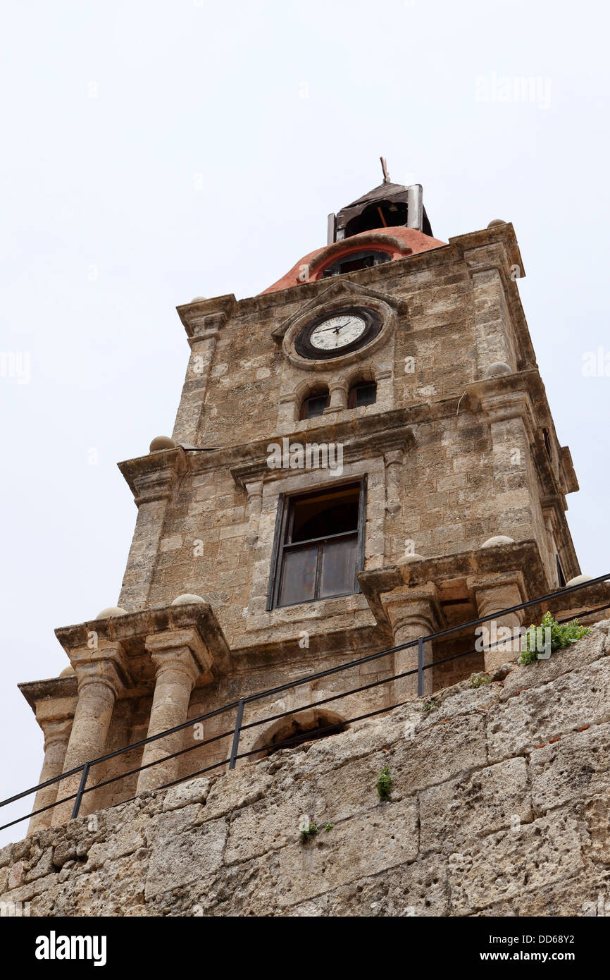 The Roloi, now a tourist attraction and viewing platform, in Rhodes ...