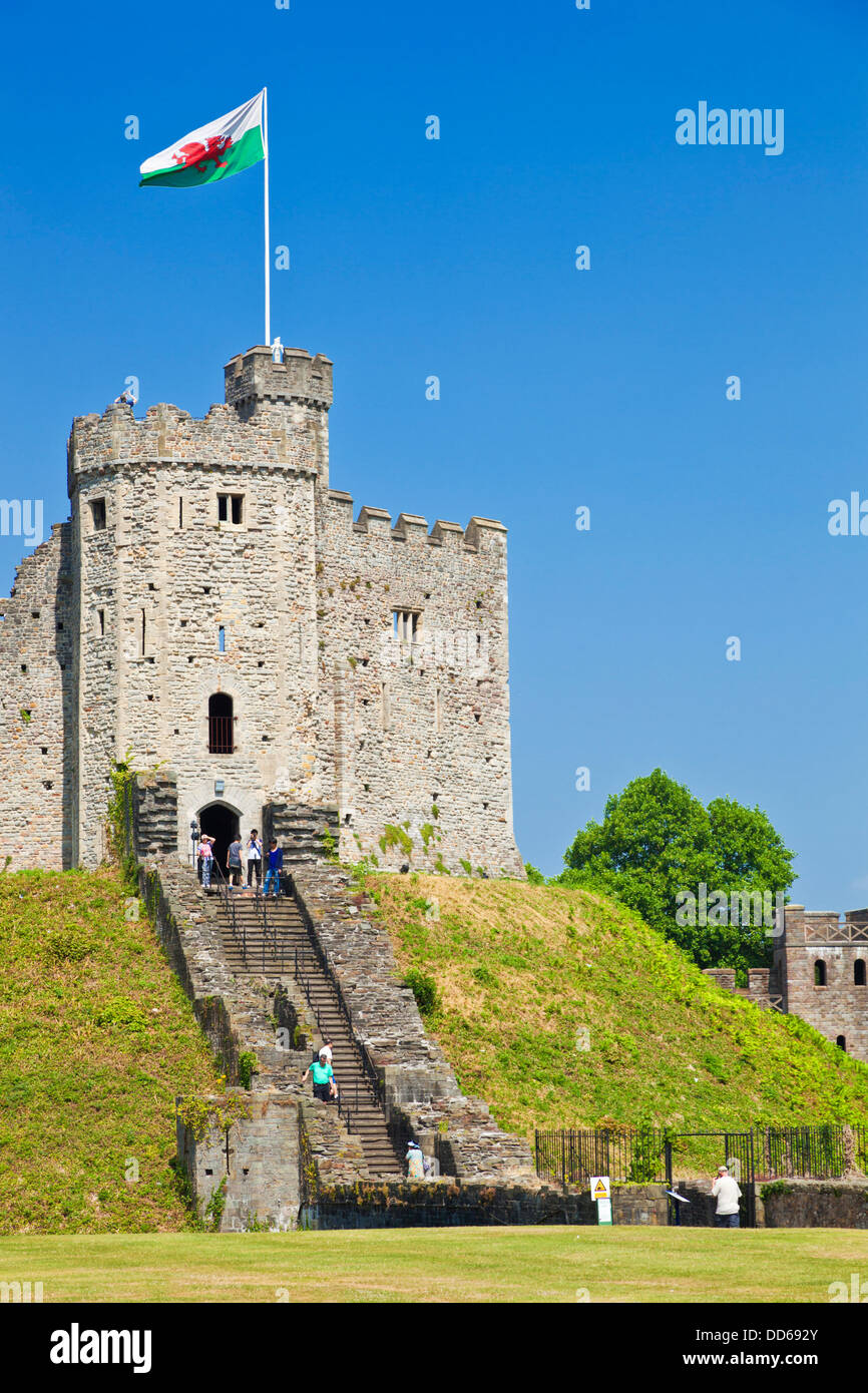inside the grounds of Cardiff Castle with the Norman Keep Cardiff South ...
