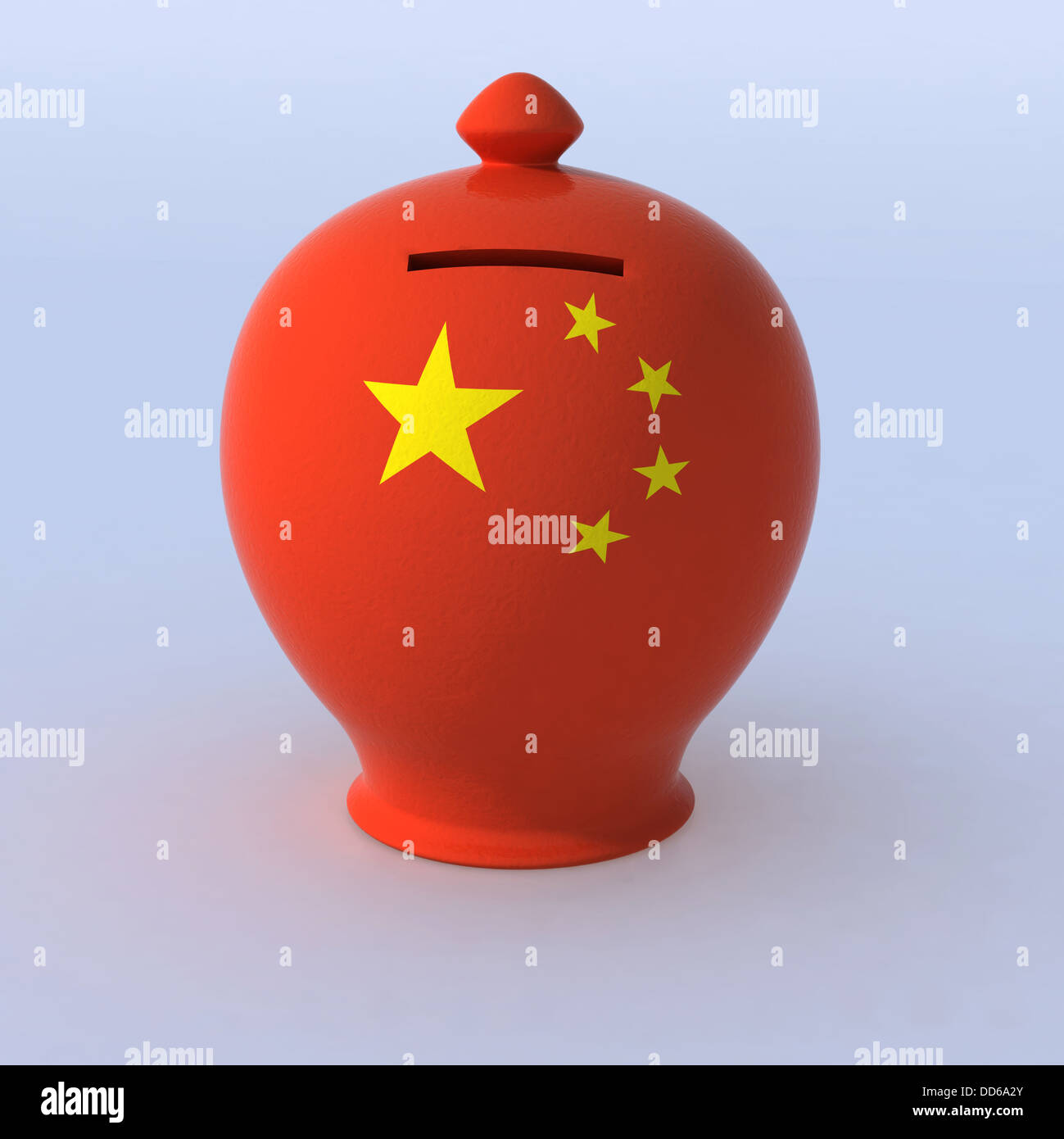 ceramic money box with Chinese flag, 3d illustration Stock Photo - Alamy