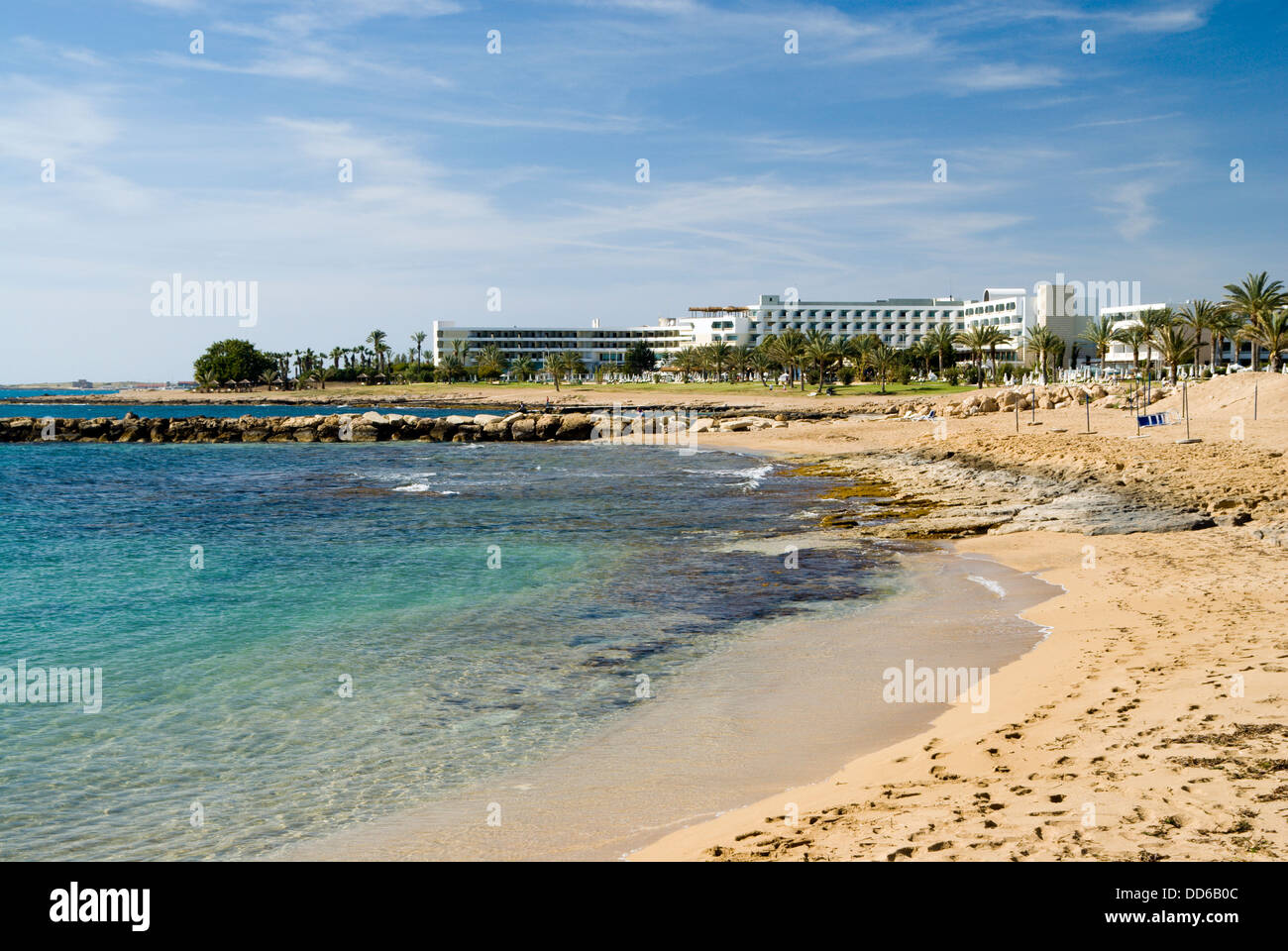 Beach scene, Paphos, Cyprus Stock Photo - Alamy