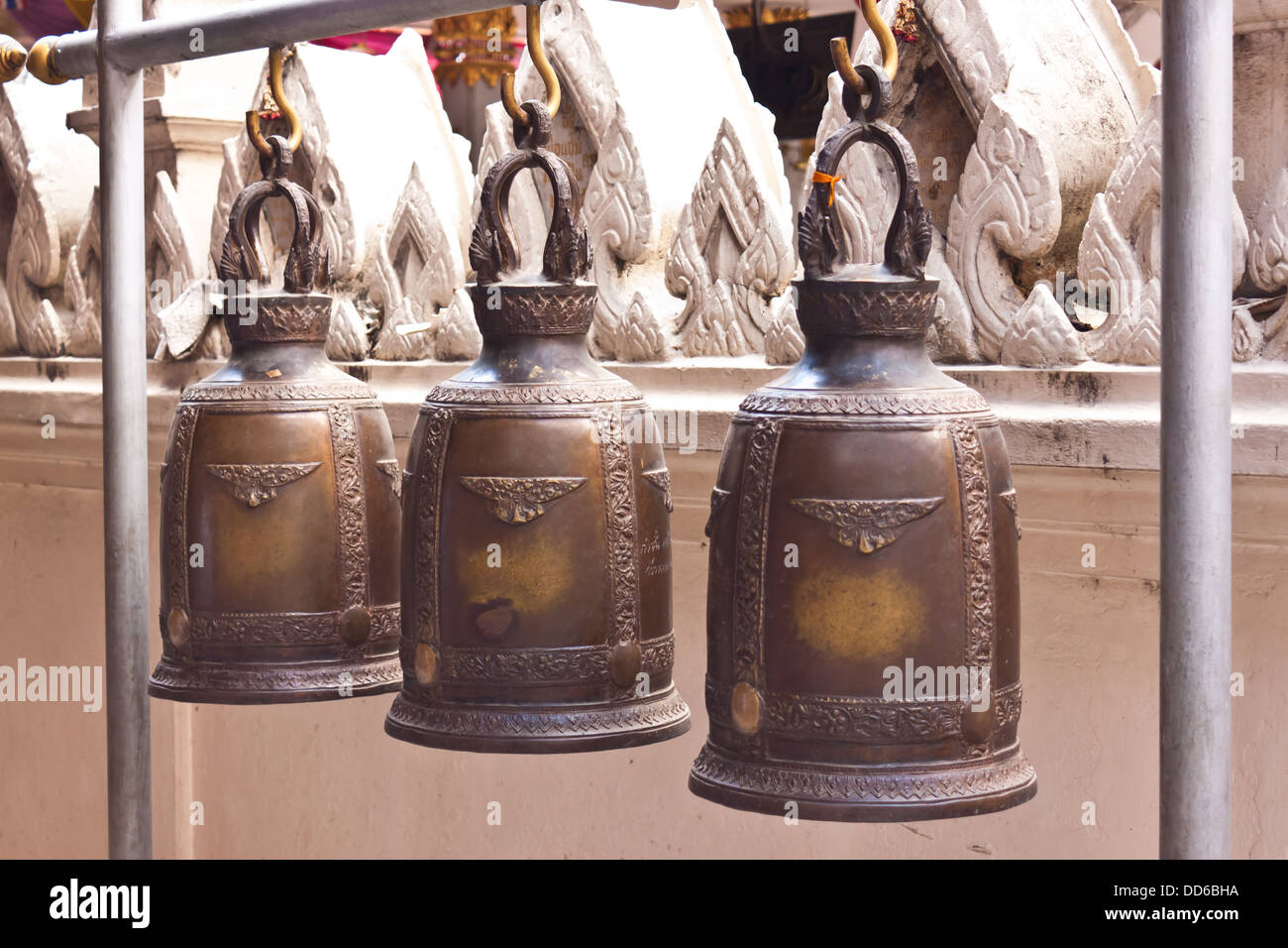 bell in Buddhist Stock Photo - Alamy