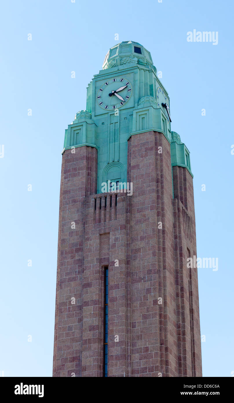Clock tower of Helsinki central railway station Stock Photo - Alamy