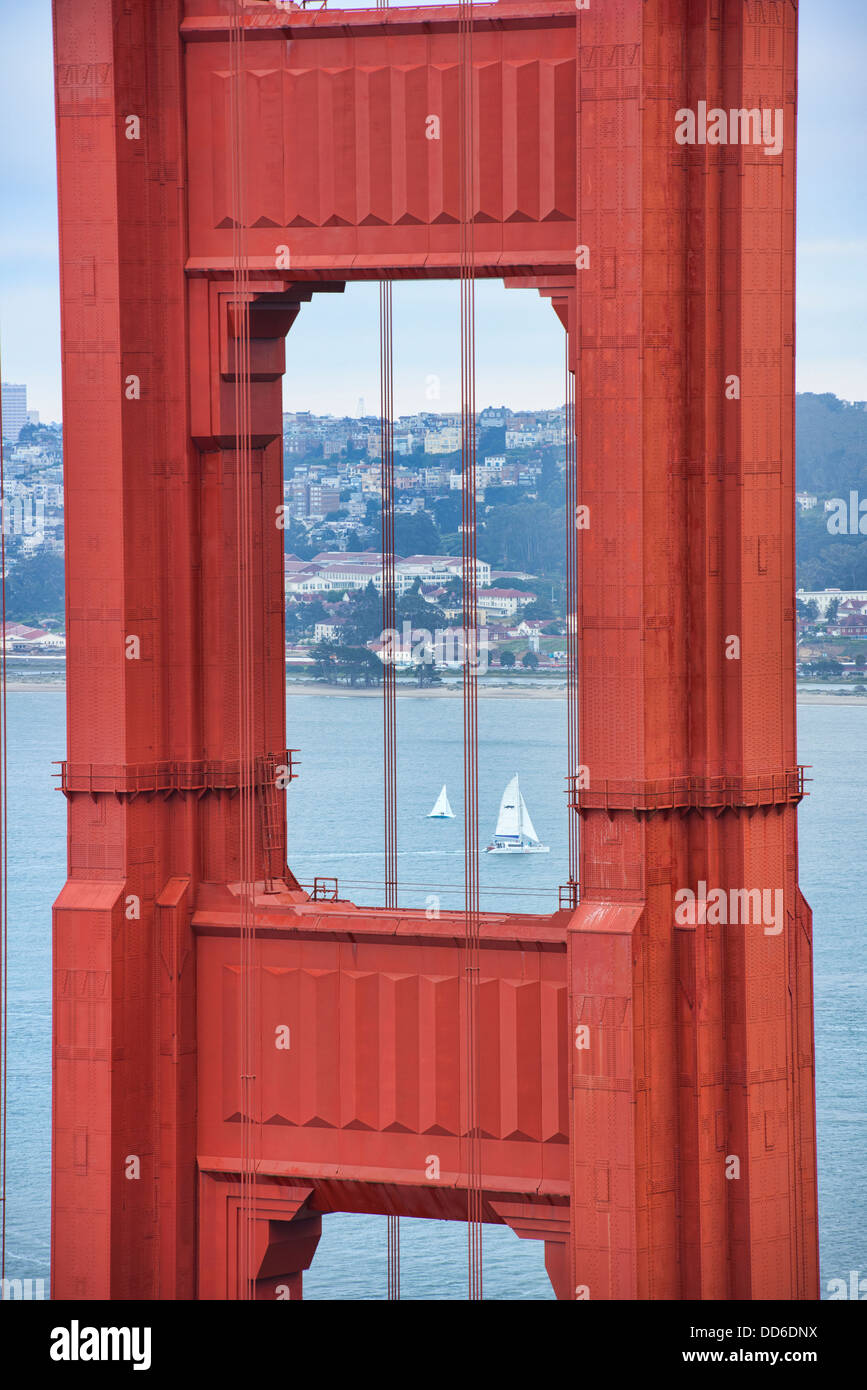 The Golden Gate Bride, seen from the Marin Headlands, San Francisco ...