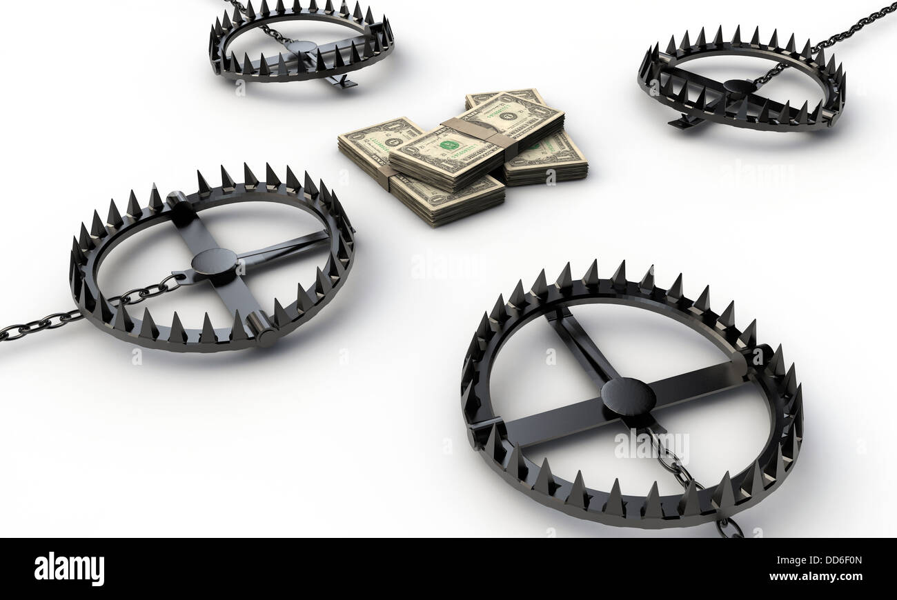 bear trap isolated on white background Stock Photo - Alamy