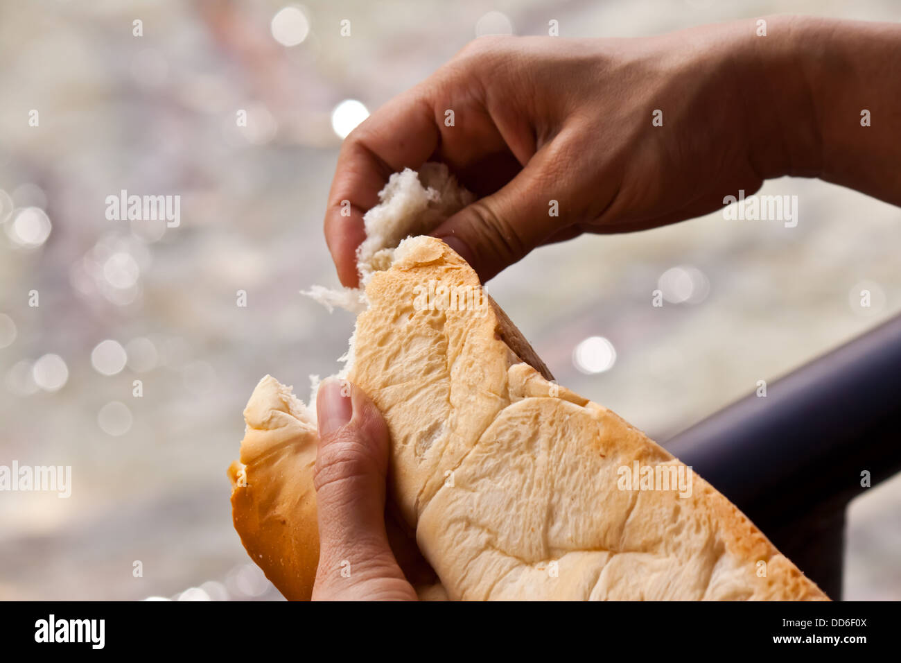 bread in hand Stock Photo - Alamy